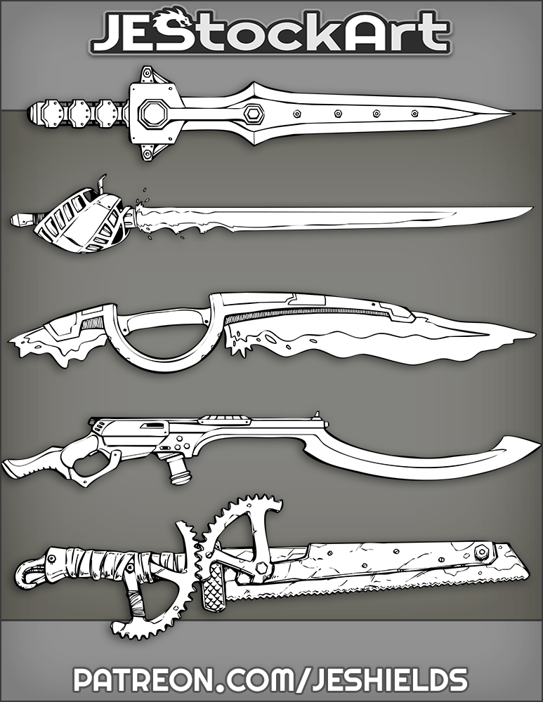 SciFi - Assorted SciFi Tech Swords - INB | Jeshields.com